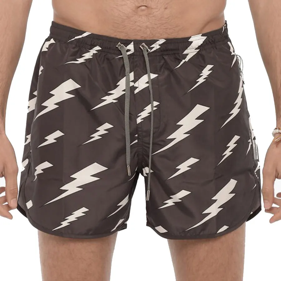 Quần Short Nam Neil Barrett Slim Rain Bolts Swim Shorts PBCB005-U046 ...