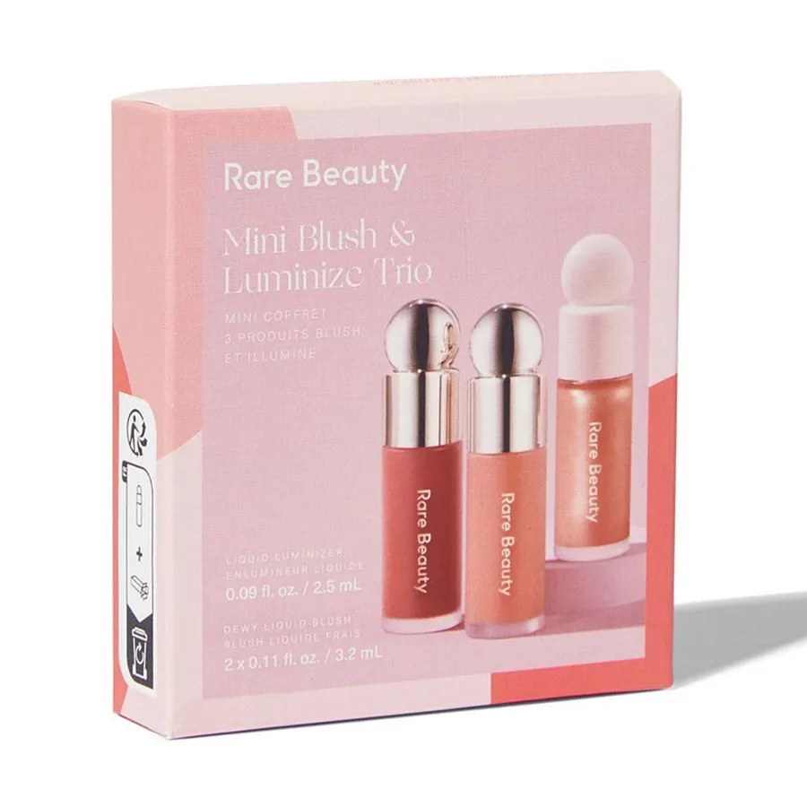 Set Má Hồng Dạng Kem và Highlight Rare Beauty Mini Blush And Luminize Trio 3 Món | Vua Hàng Hiệu