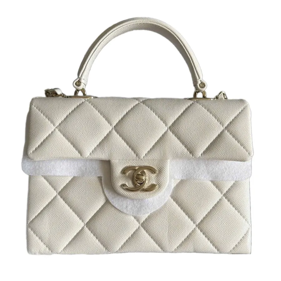 Túi Đeo Chéo Nữ Chanel Trendy Caviar Bag Màu Trắng | Vua Hàng Hiệu