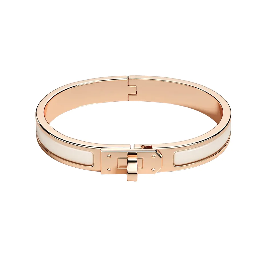 Vòng Đeo Tay Nữ Hermès Mini Clic Kelly Bracelet Crème Màu Vàng Hồng ...