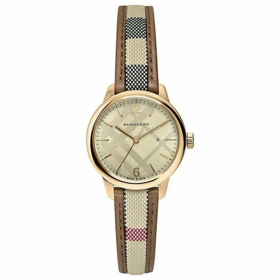 Đồng Hồ Nữ Burberry Classic Round Women's Watch BU10114 Màu Vàng Gold ...