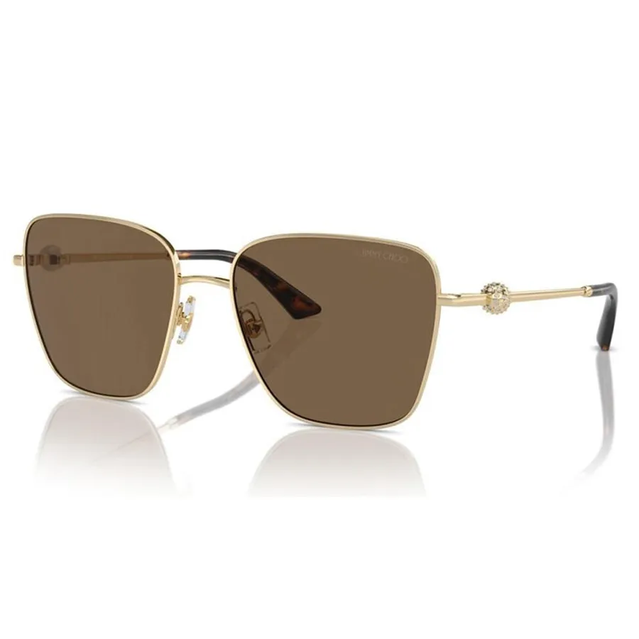 Kính Mát Nữ Jimmy Choo Gold Squared Sunglasses JC 4005HB Màu Vàng Nâu ...