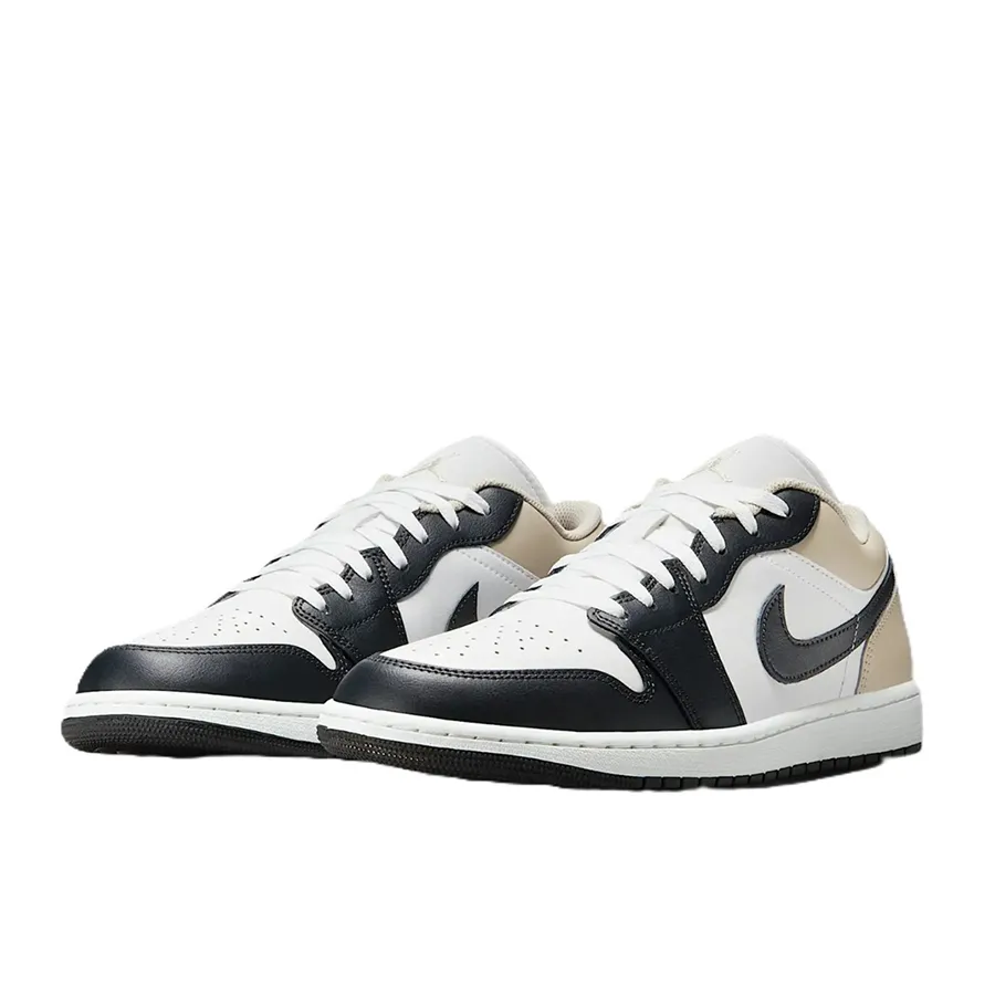 Giày Thể Thao Nike Air Jordan 1 Low Rattan 553558-153 Màu Đen/Trắng/Be ...