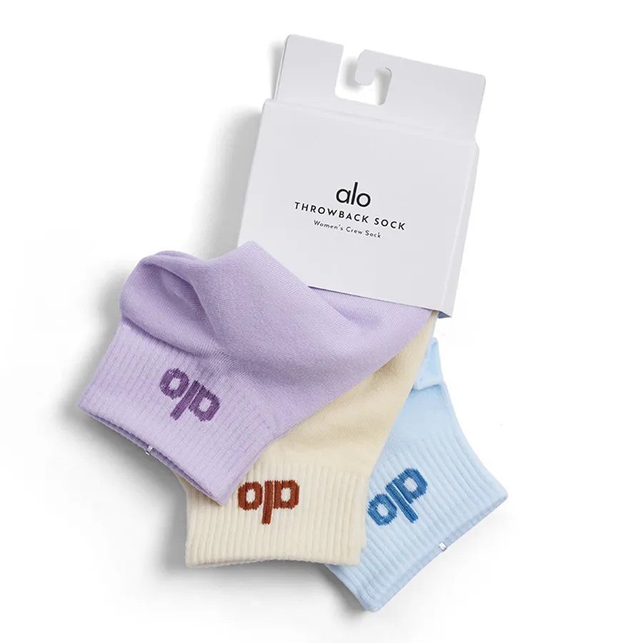 Set 3 Đôi Tất Cổ Cao Alo Yoga Half-Crew Throwback 3 Pair Socks Blue ...