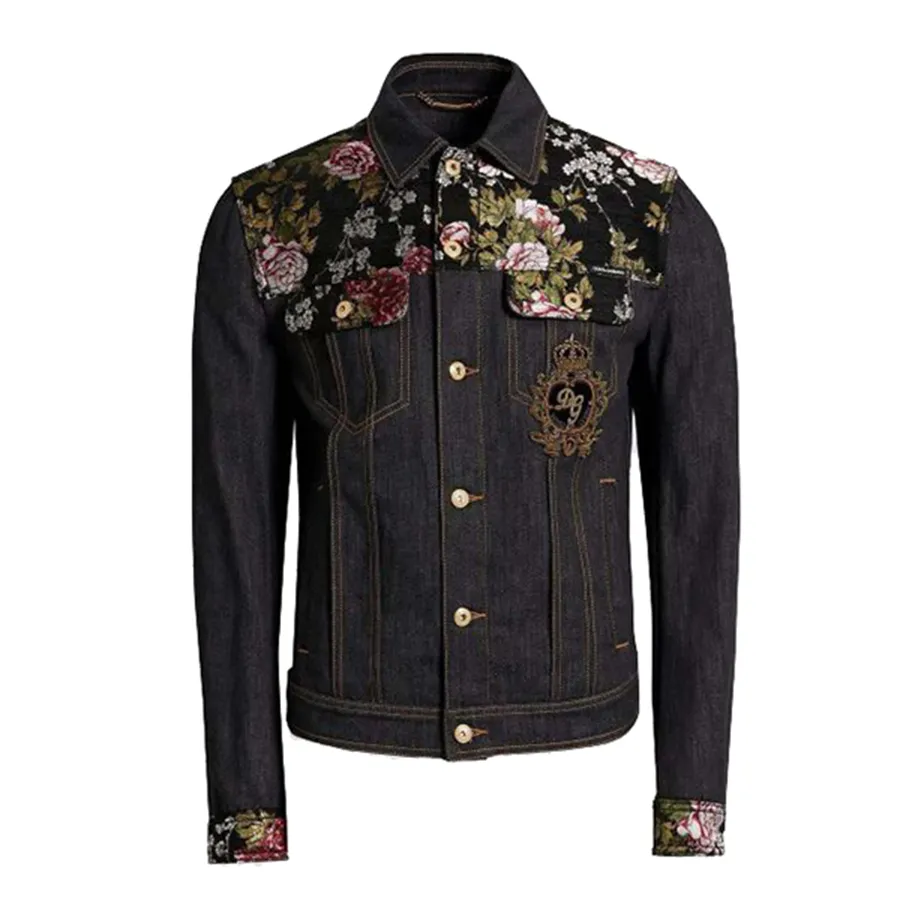 Áo Khoác Jean Nam Dolce & Gabbana D&G Embellished Metallic Jacquard ...