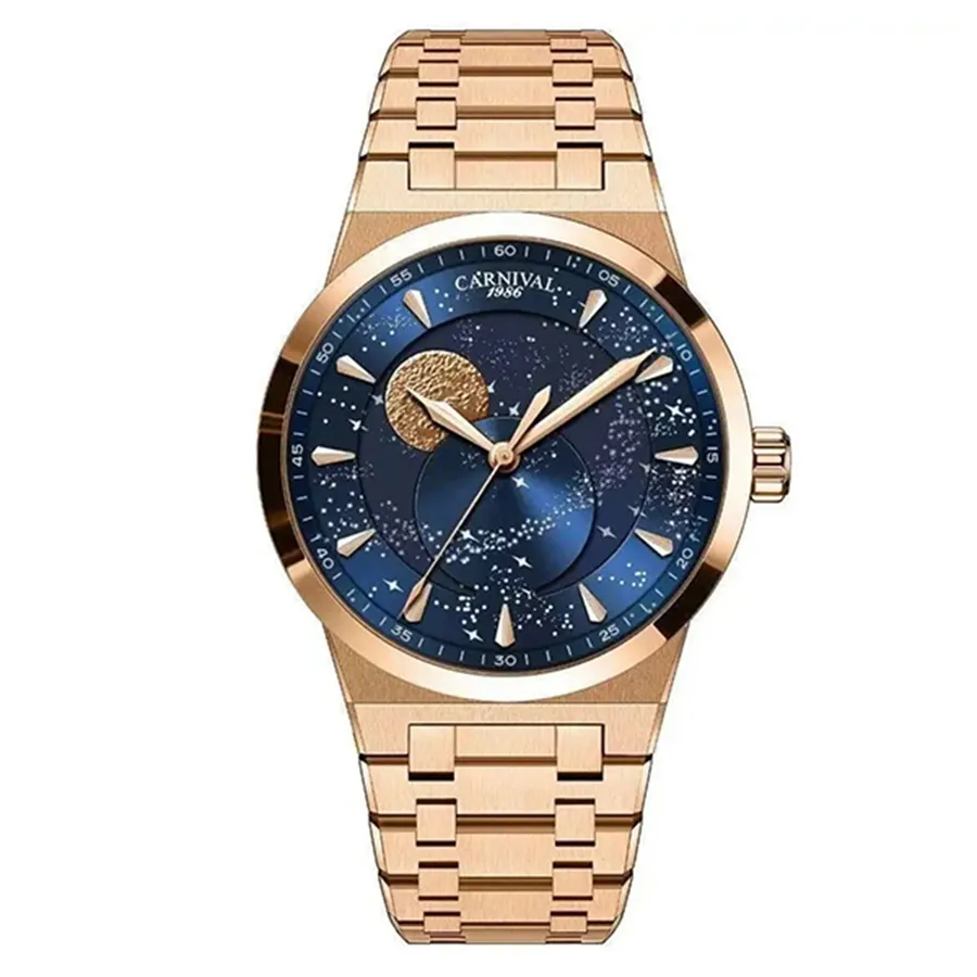 Đồng Hồ Carnival Aquanus Automatic Watch 8182G-VH-X Màu Xanh/ Vàng Hồng ...