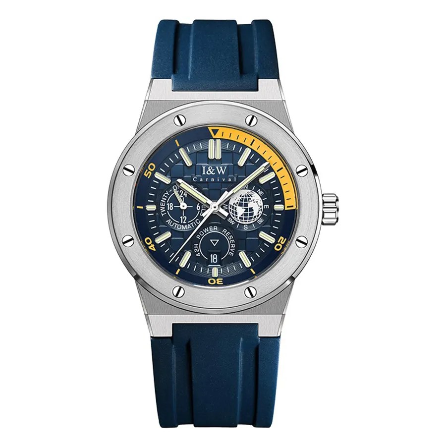 Đồng Hồ Nam I&W Carnival 783G-S1 Automatic Sport Màu Xanh Bạc | Vua ...
