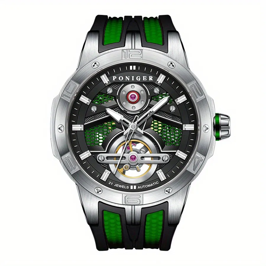 Đồng Hồ Nam Poniger Men's Skeleton Watch P621G-S2 Màu Xanh Đen | Vua ...