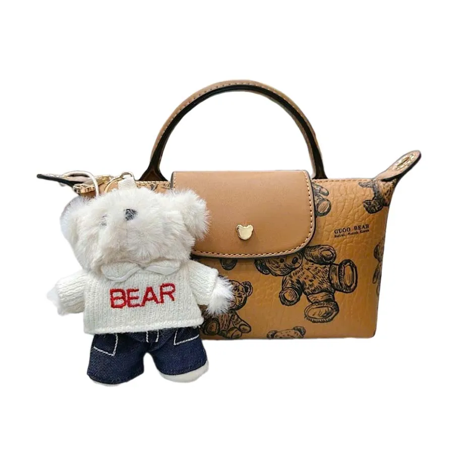 Túi Xách Tay Nữ Guoo Bear GU1159-1920 Màu Nâu | Vua Hàng Hiệu