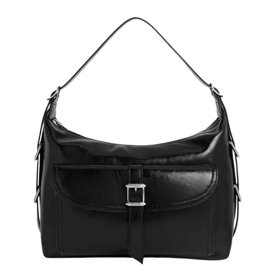Túi Đeo Vai Nữ Charles & Keith Bryna Belted Hobo Noir Shoulder Bag CK2 ...