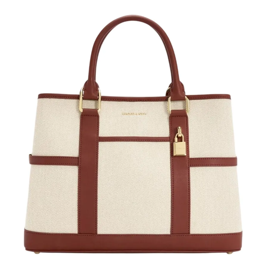 Túi Tote Nữ Charles & Keith CNK Scottie Canvas Bag Brick CK2-30840655-1 ...