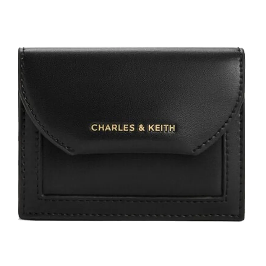 Ví Nữ Charles & Keith CNK Enola Canvas Foldable Wallet Black CK6 ...