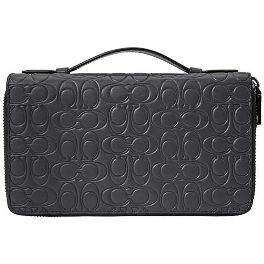 Ví Coach Nam Medium Zip Around Travel Organizer Wallet Màu Đen | Vua ...