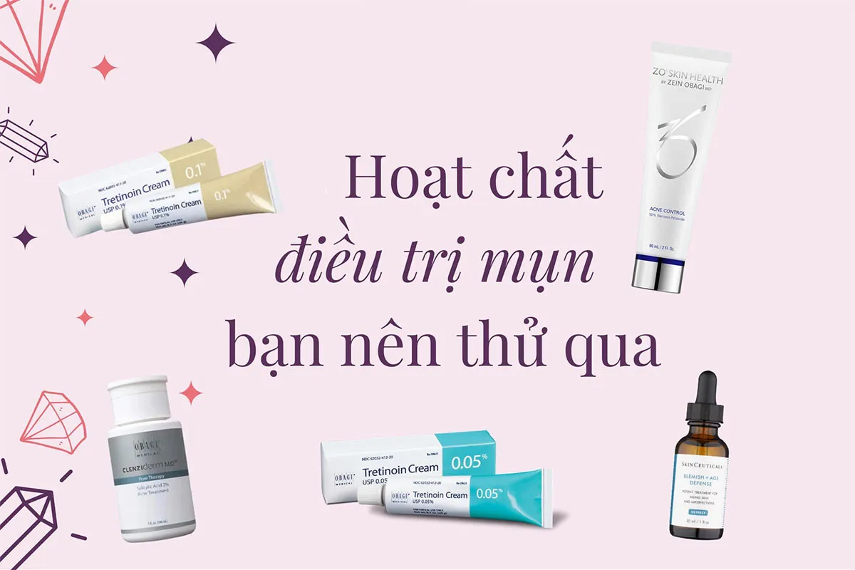 Top 5 hoạt chất trị mụn ẩn được Bác sĩ da liễu khuyên dùng