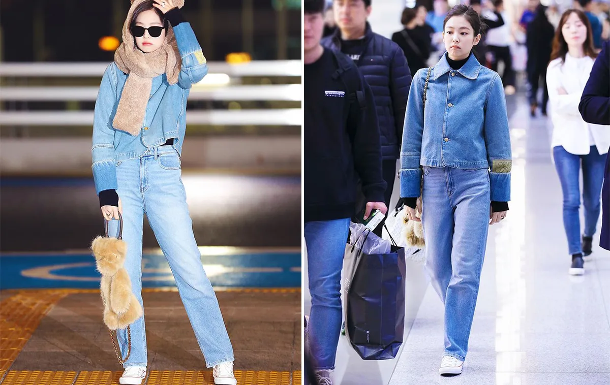 Học Jennie cách diện "denim on denim" năng động và thời thượng