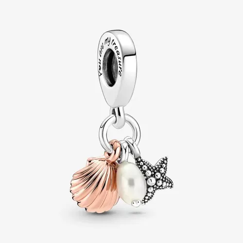 Mua Hạt Vòng Charm Pandora Two-Tone Infinity Mum Heart Double Dangle ...